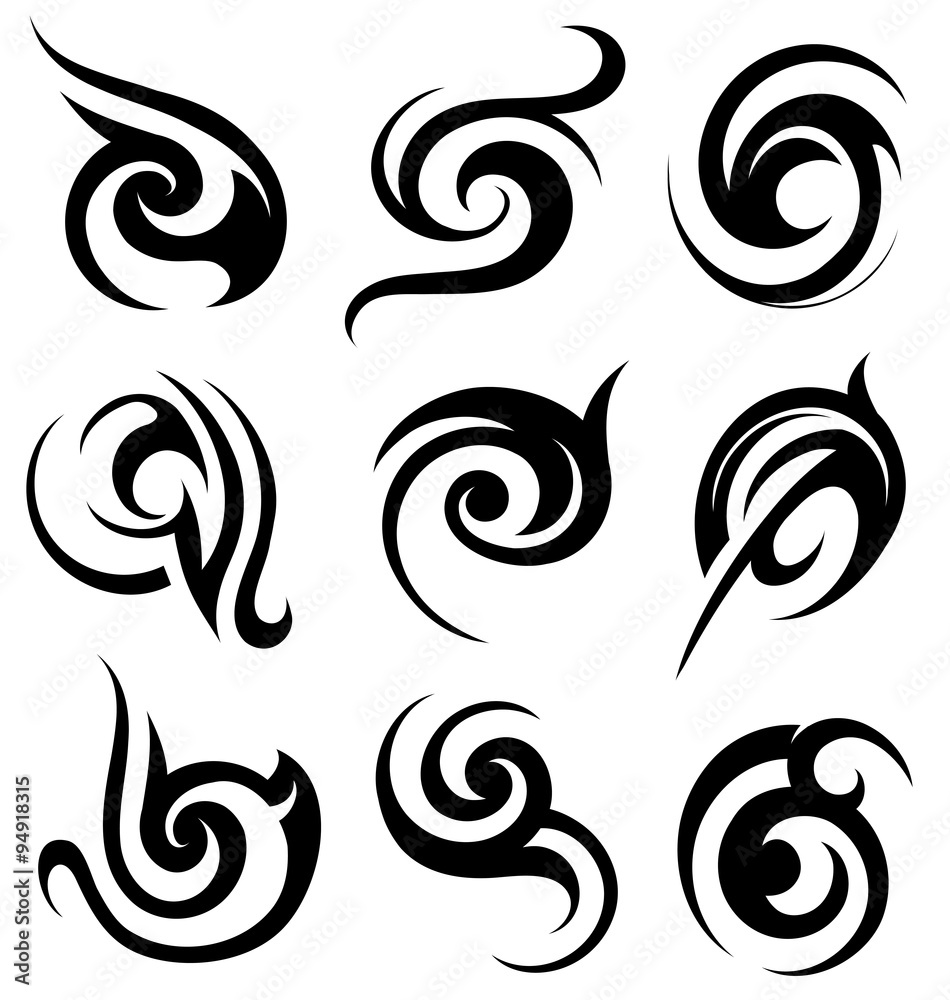 Tribal art shapes Stock Vector | Adobe Stock