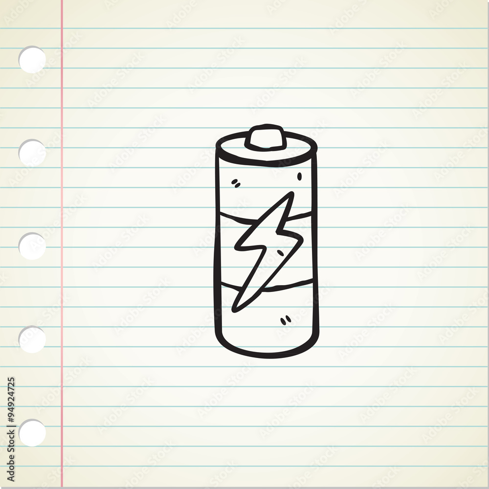 doodle battery Stock Vector | Adobe Stock