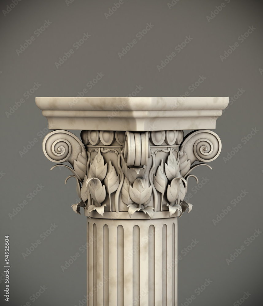 Classic Corinthian Column Stock Illustration | Adobe Stock
