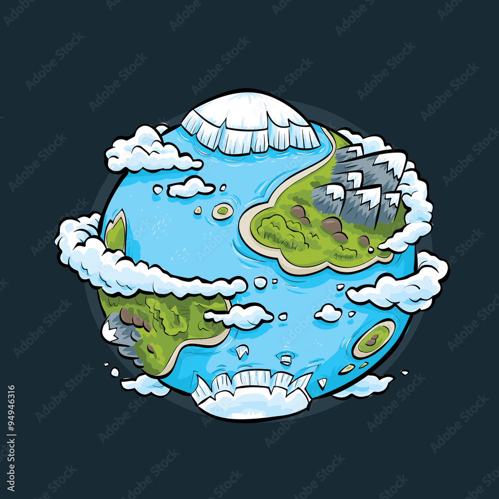 Healthy Earth Cartoon