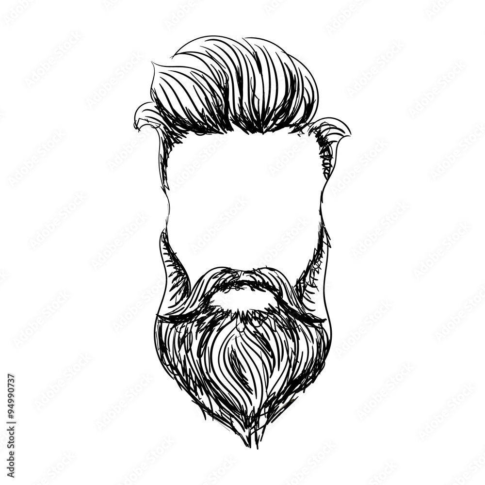 Pencil Mustache Drawing