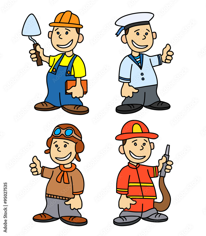 children professions.cartoon vector set Stock Vector | Adobe Stock