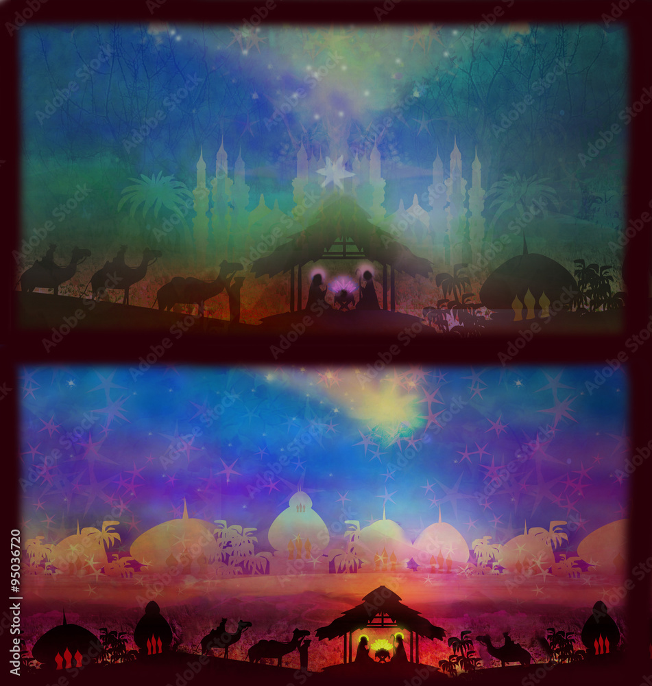 Poster Two Christmas banners - Star of Bethlehem – Wall Art | UkPosters