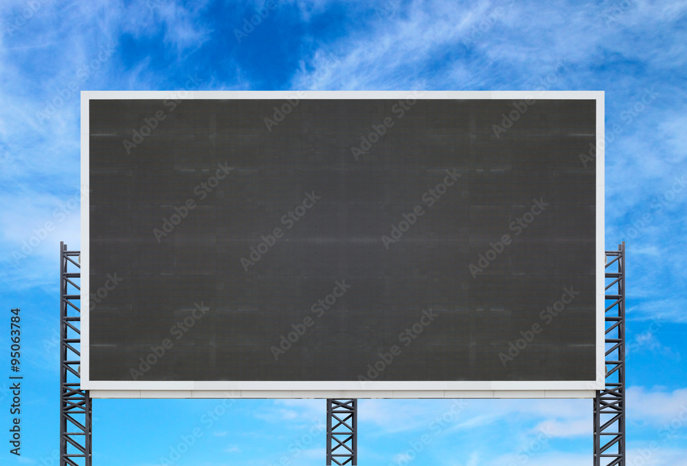 large sign board with blue sky Stock Photo | Adobe Stock