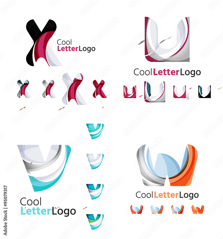 Letter business emblem collection Stock Vector | Adobe Stock