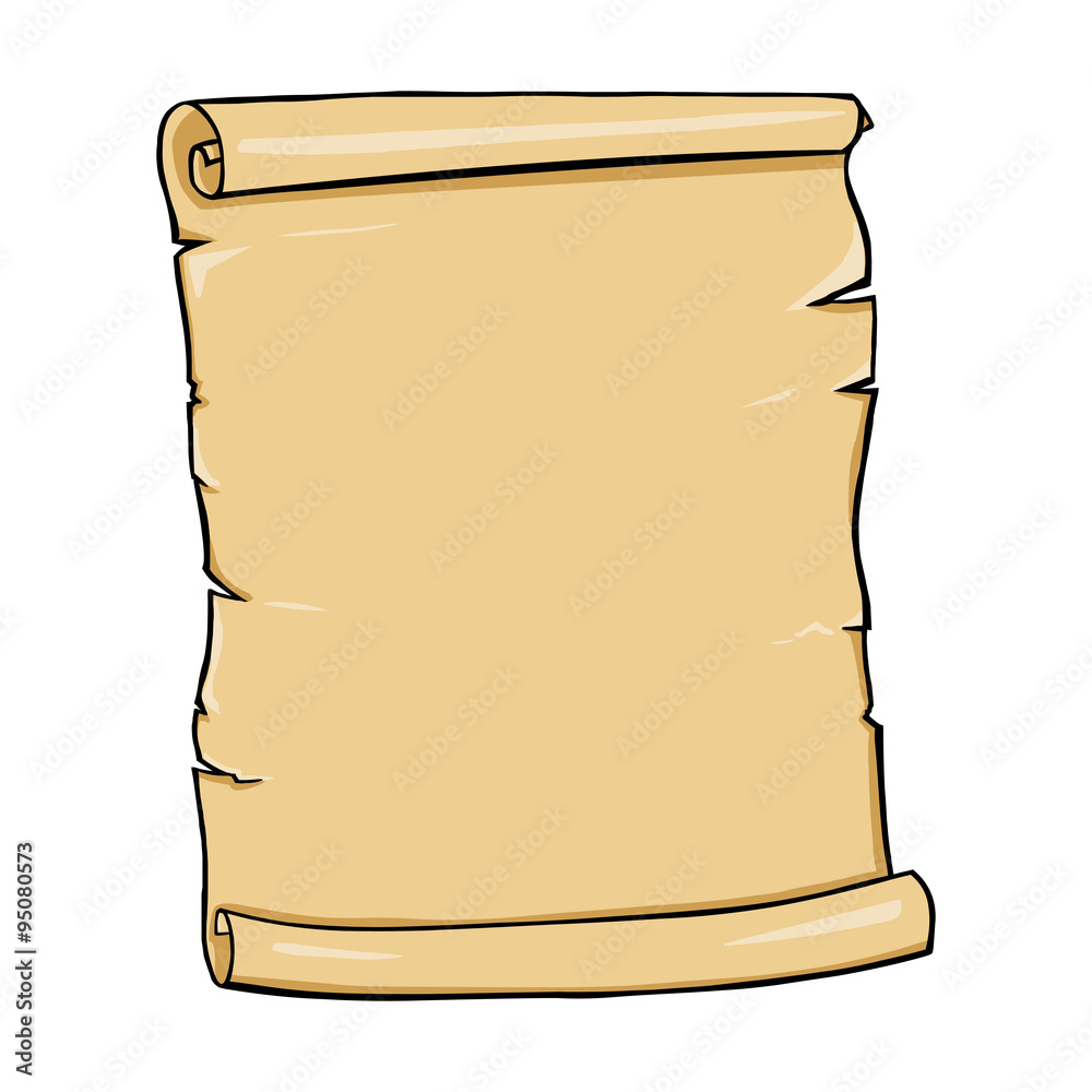 Vector Single Cartoon Scroll Stock Vector | Adobe Stock