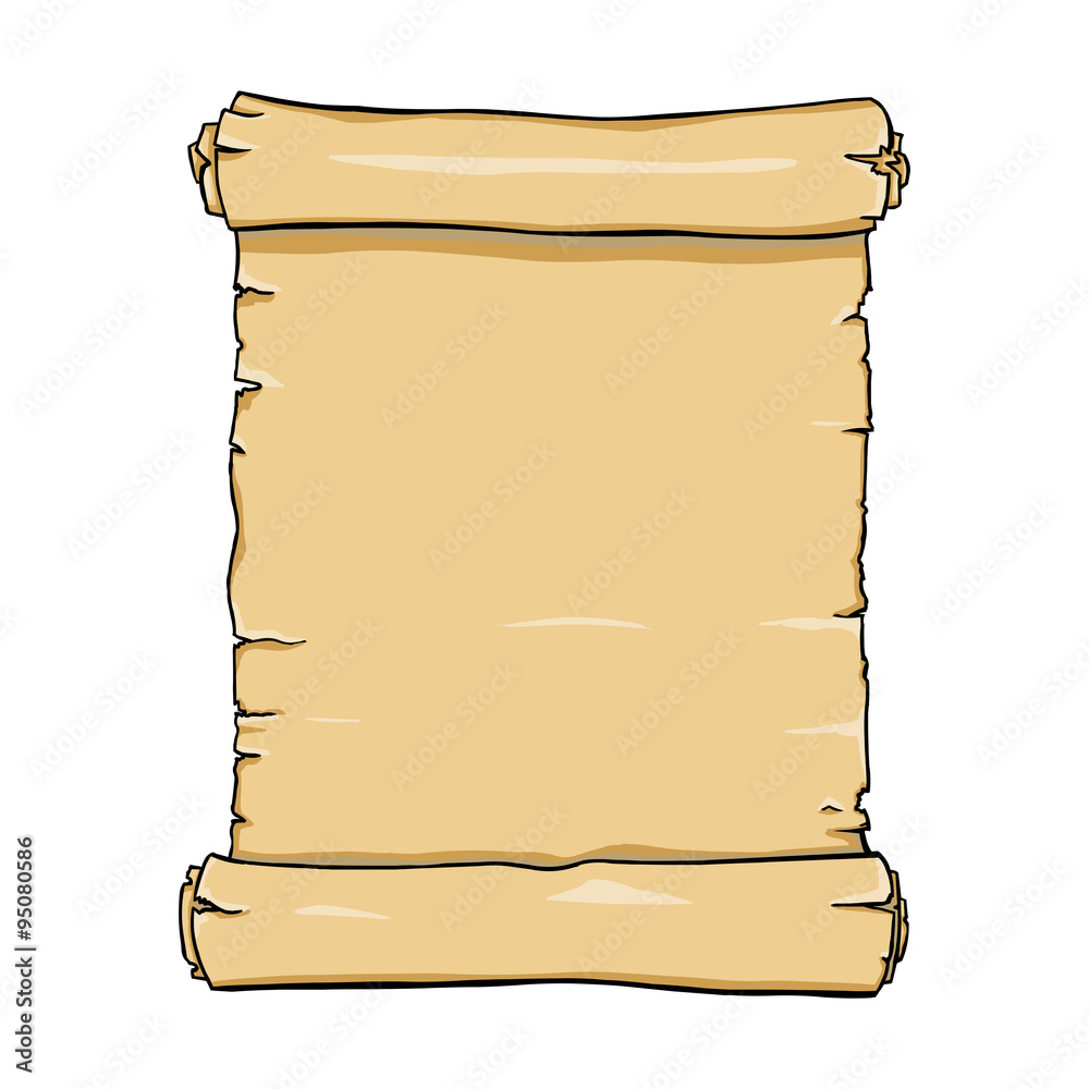 Vector Single Cartoon Scroll Stock Vector | Adobe Stock