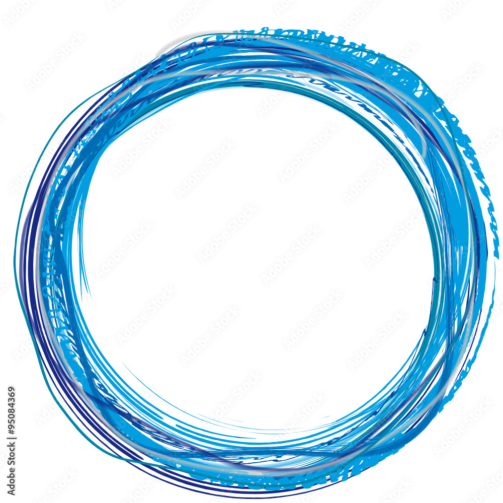 runder Rahmen blau Kreis Stock Vector | Adobe Stock