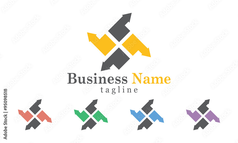 Property Logo Vector With Five Color Options Stock Vector | Adobe Stock