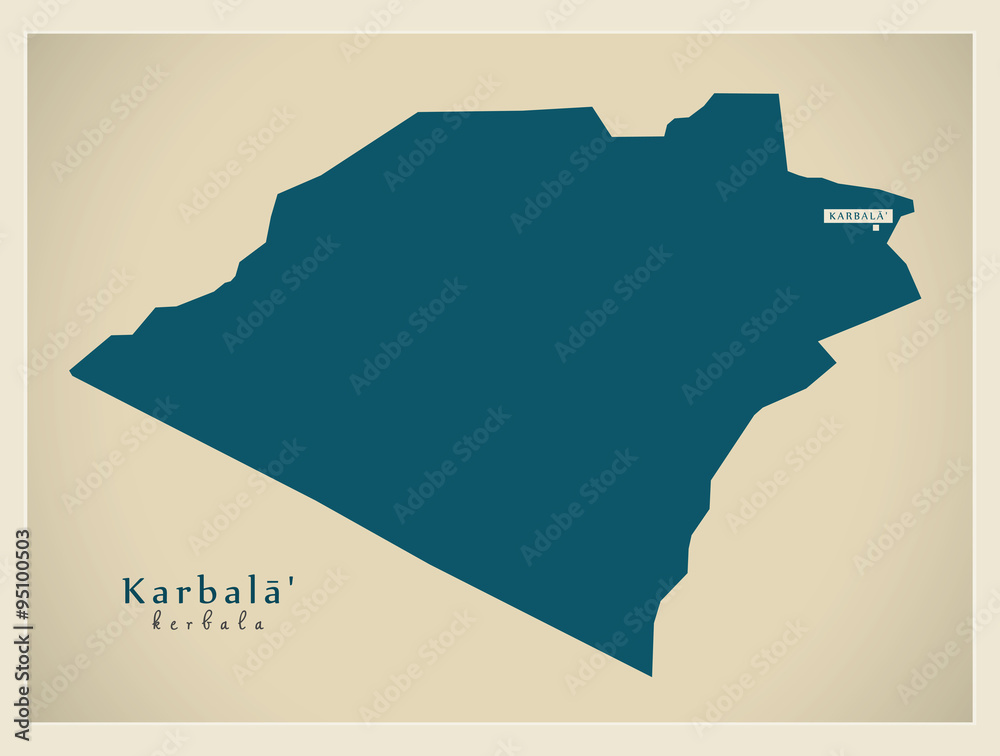 Modern Map - Karbala IQ Stock Vector | Adobe Stock