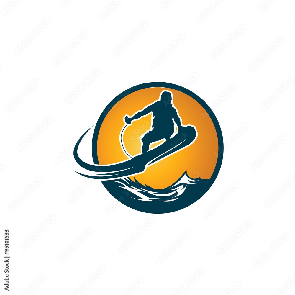 water sport logo template Stock Vector | Adobe Stock