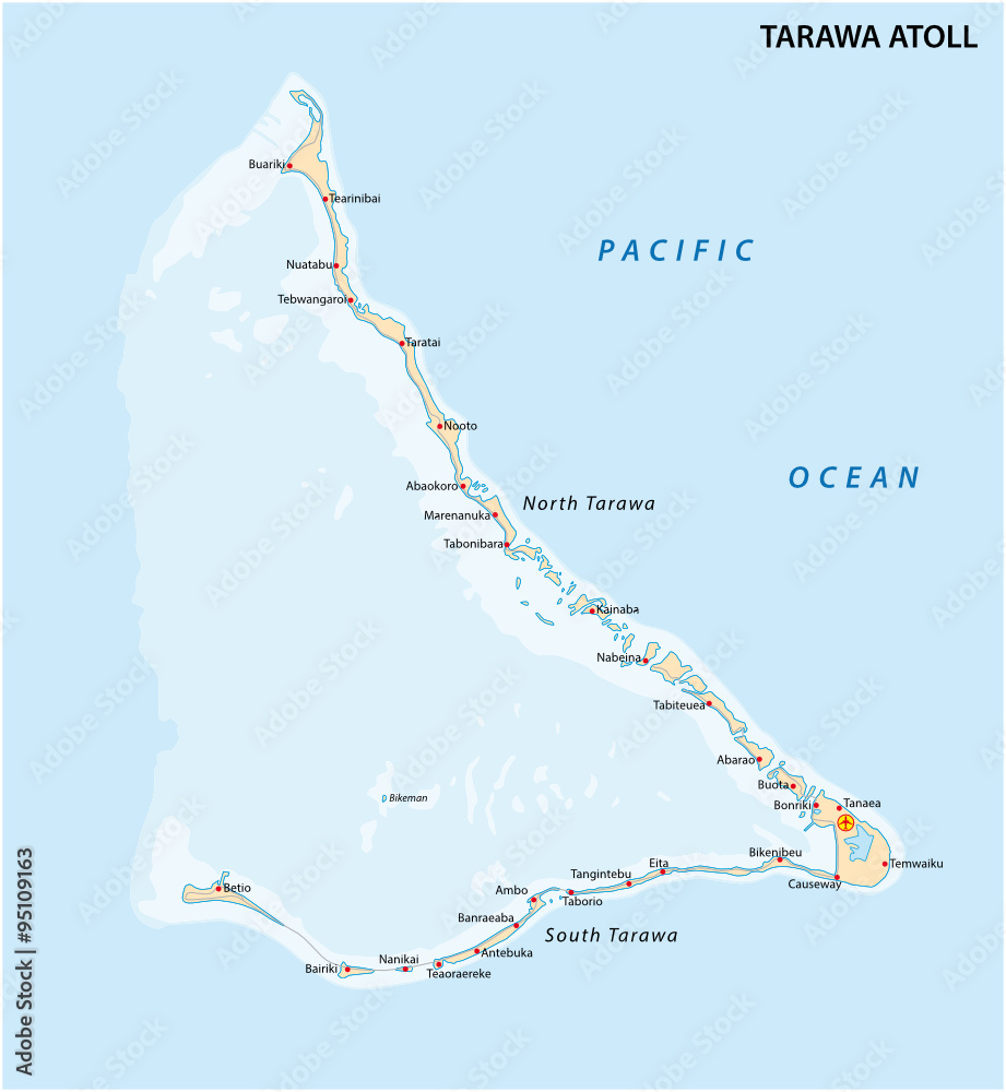tarawa atoll, kiribati Stock Vector | Adobe Stock