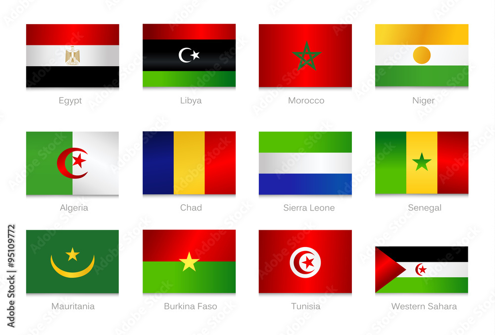 African Flags. Collection part 1 Stock Vector | Adobe Stock