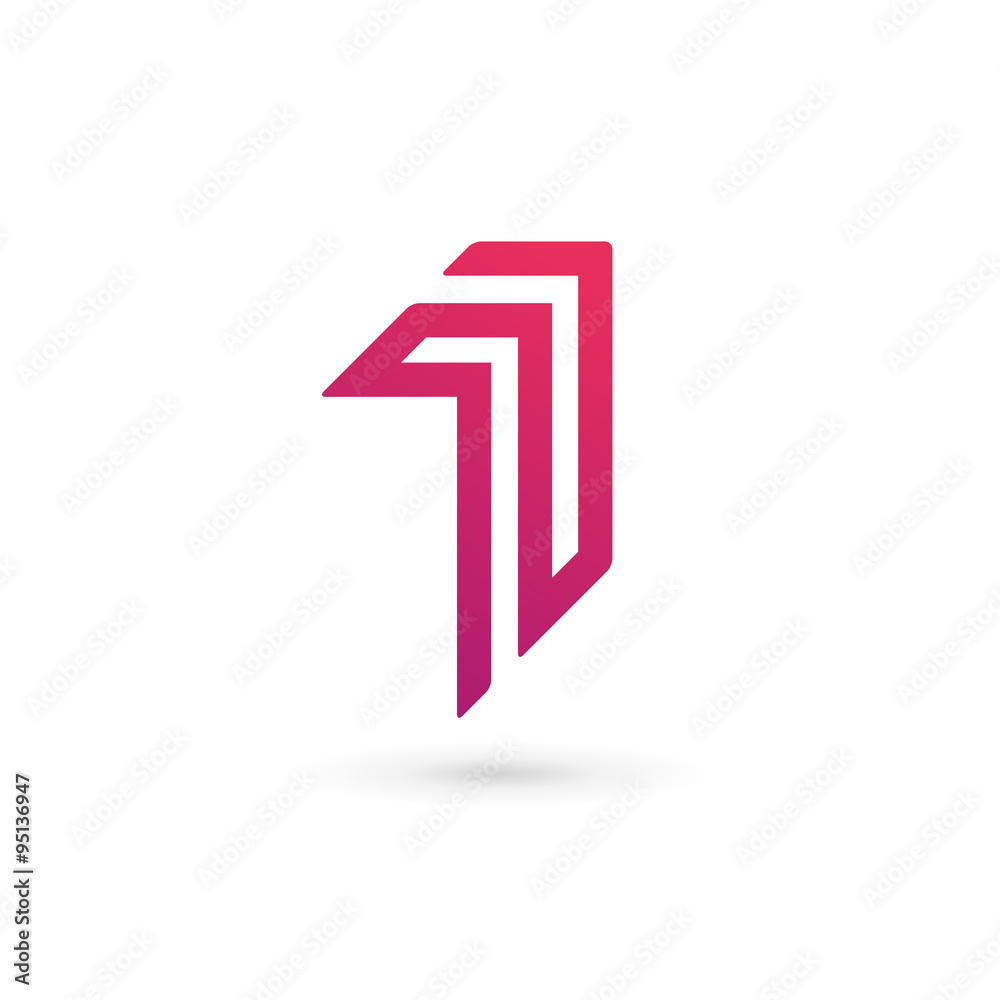 Vetor de Number one 1 logo icon design template elements do Stock ...