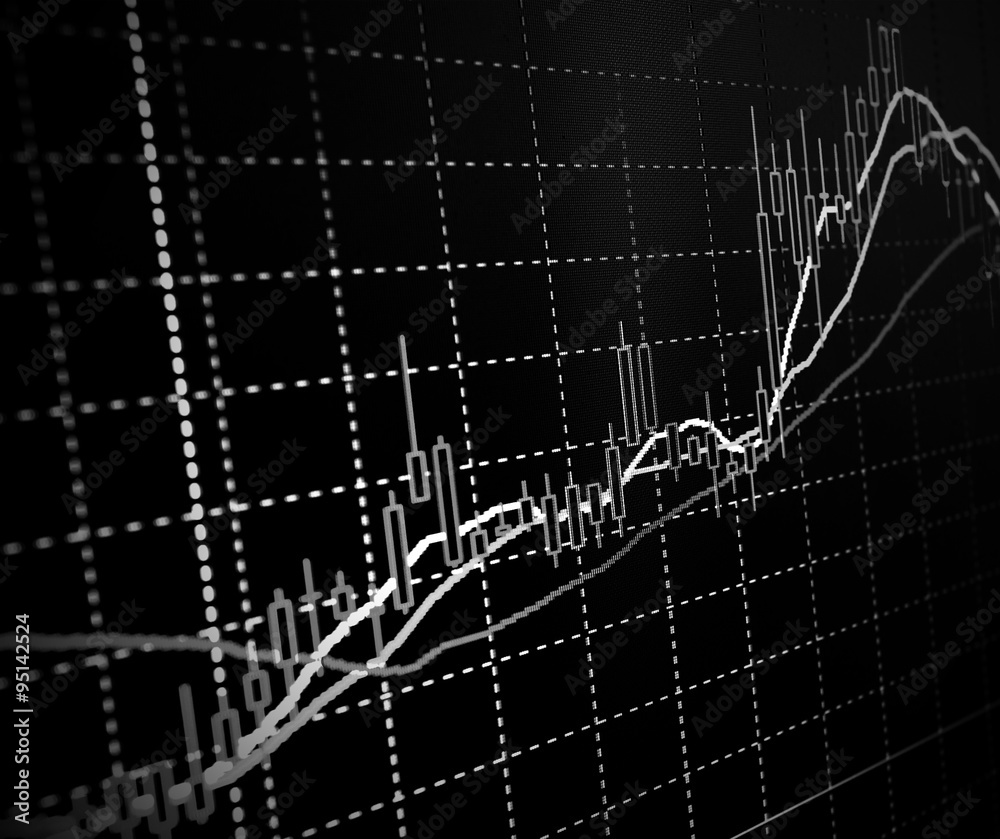 Stock exchange chart graph. Finance business background. Abstract stock ...