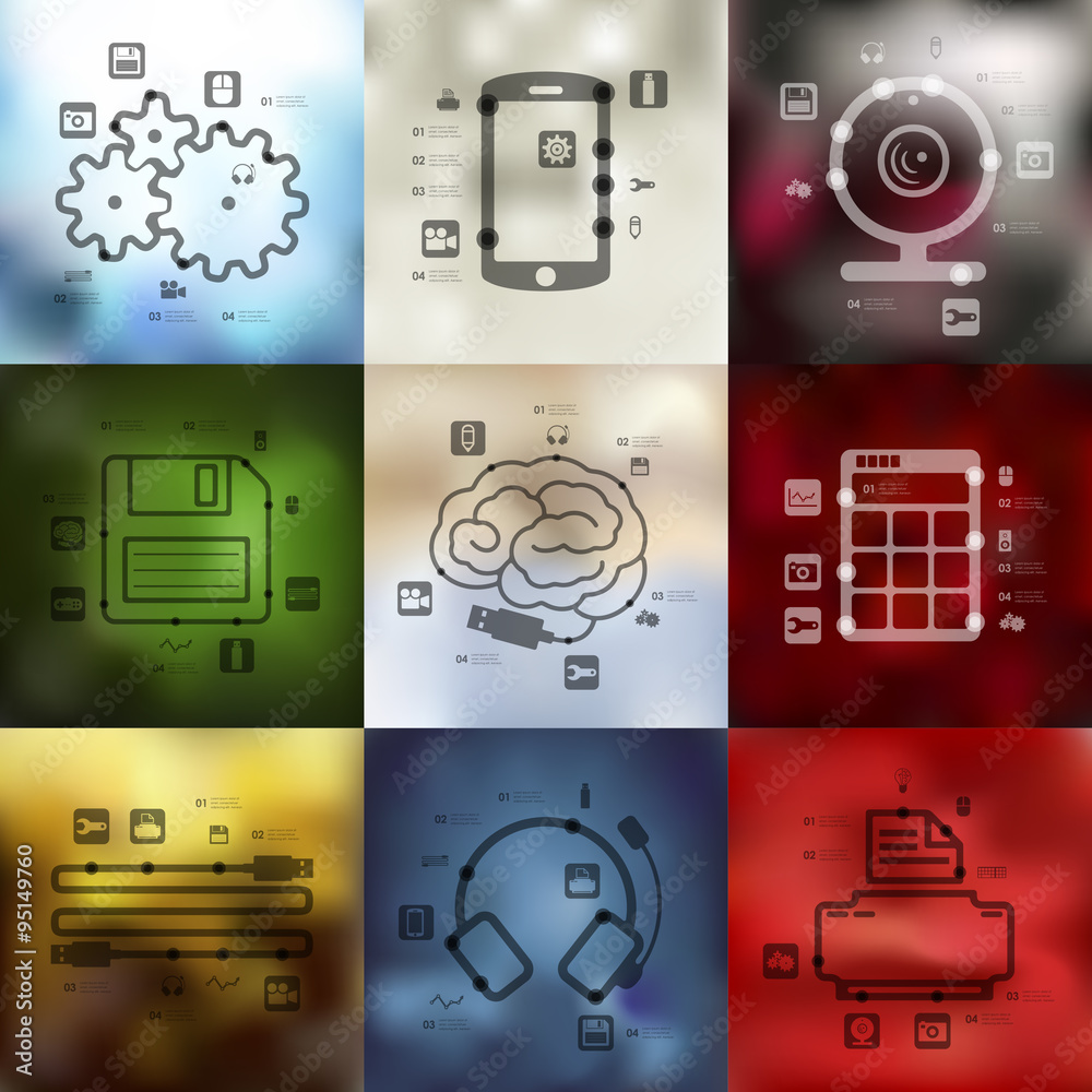 technology timeline infographics with blurred background Stock Vector ... technology timeline infographics with blurred background Stock Vector ...