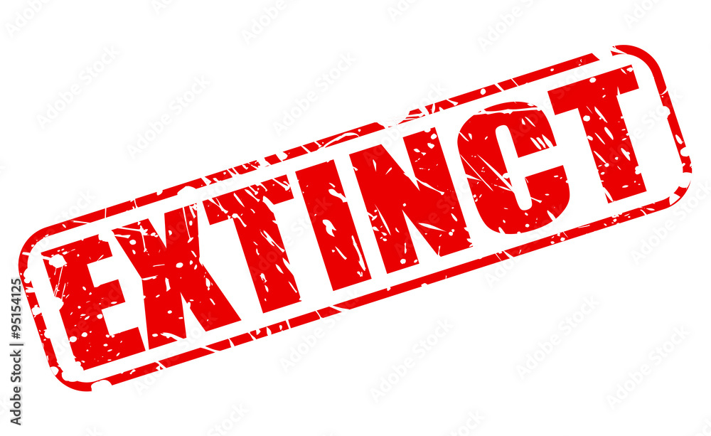 EXTINCT red stamp text Stock Vector | Adobe Stock