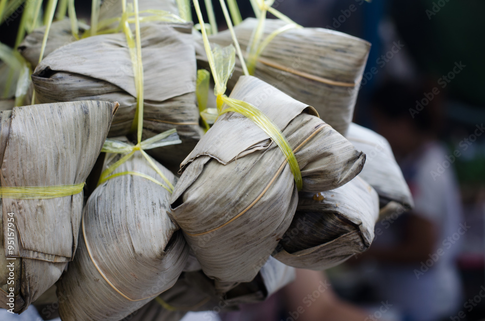 Ba-Jang, Chainese traditional food made from rice and cereals. Stock ...