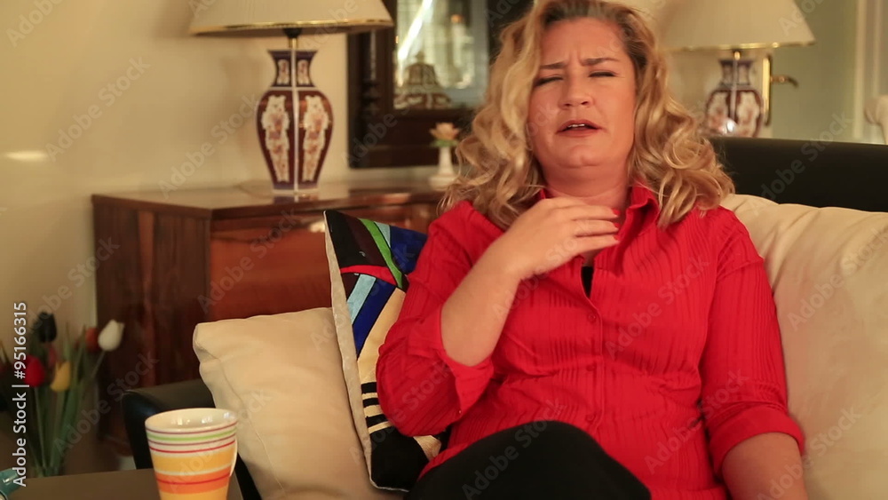 Woman has a sudden heart attack Stock Video | Adobe Stock