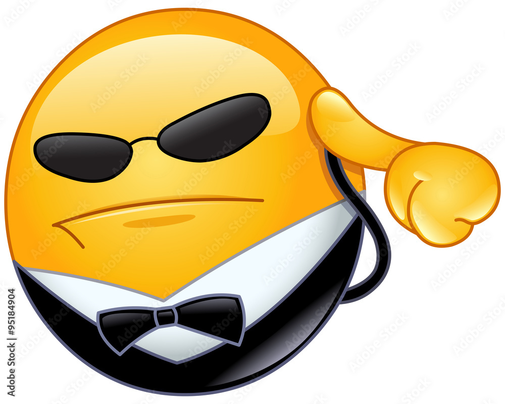 Bodyguard emoticon Stock Vector | Adobe Stock