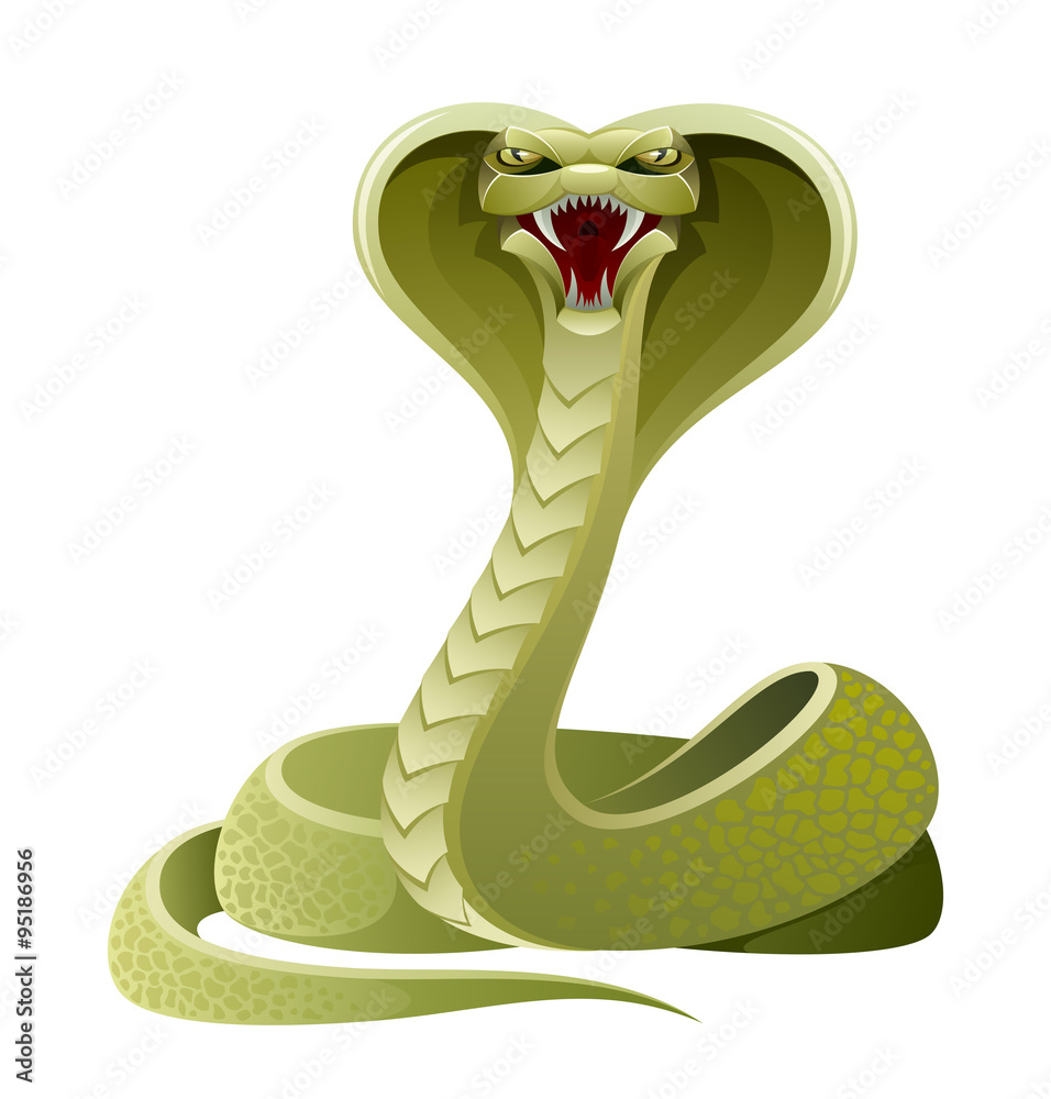 Angry Cartoon Snake