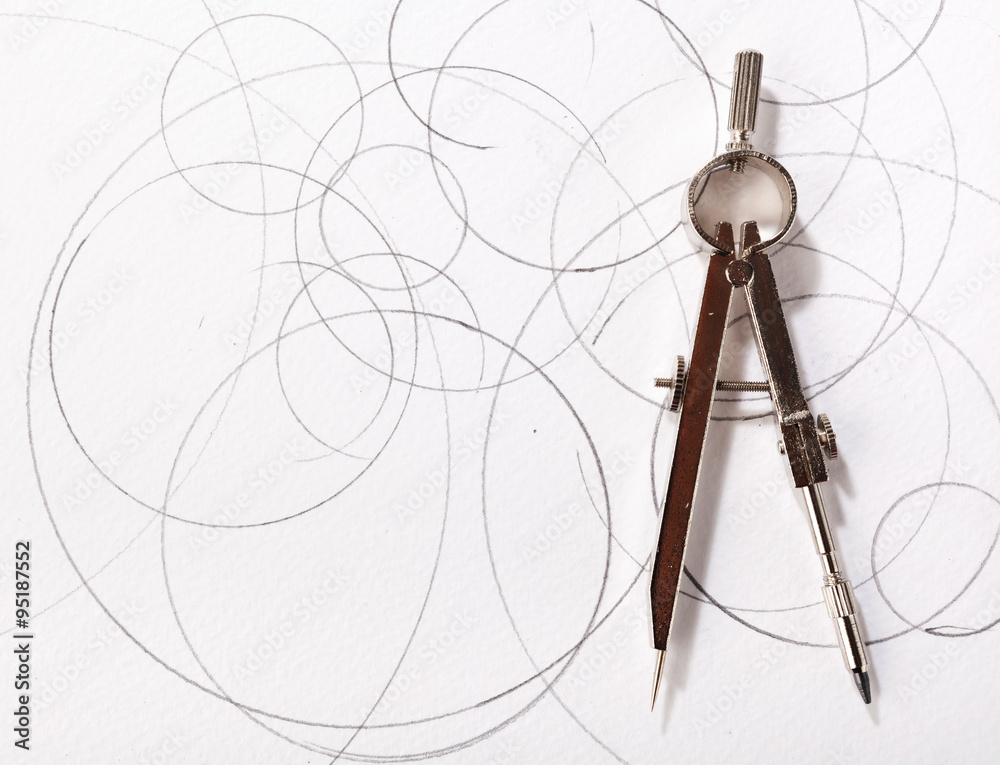compass drawing Stock Photo | Adobe Stock