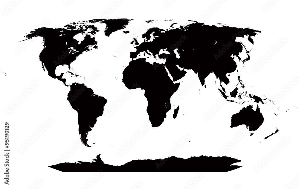 Very detailed map of the world Stock Vector | Adobe Stock