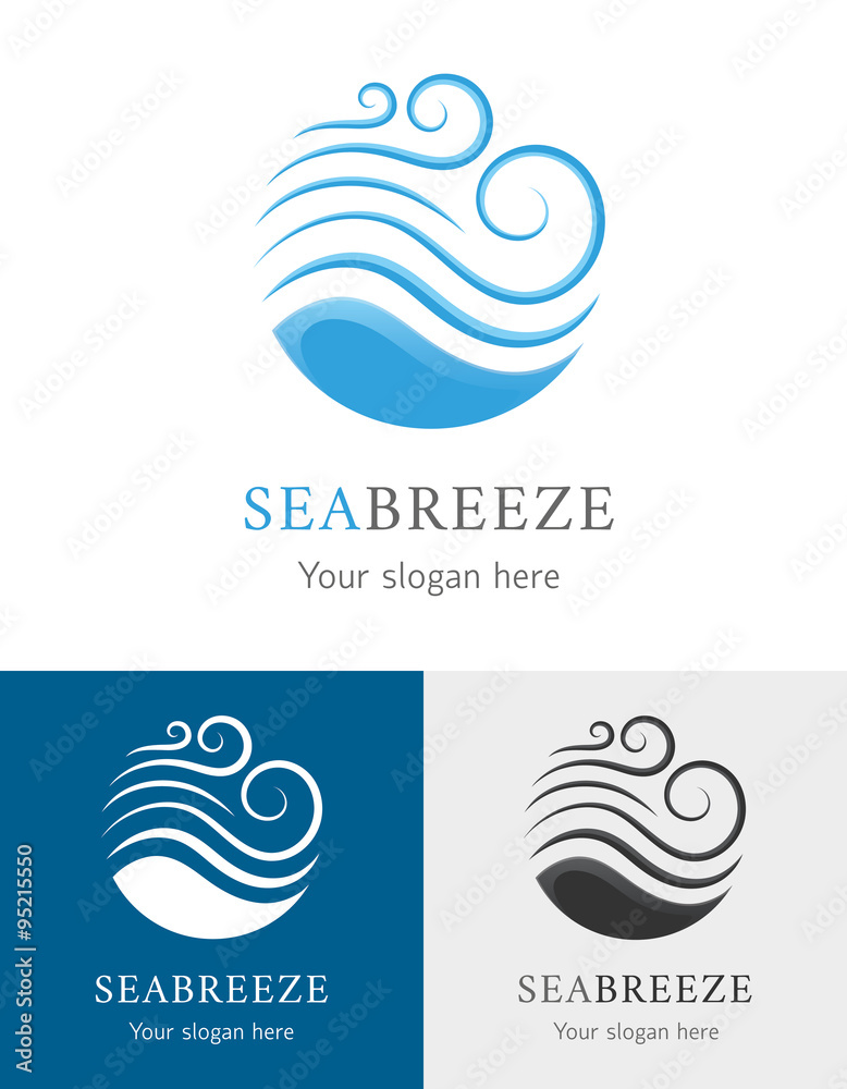 Logo Design - Seabreeze Stock Vector | Adobe Stock