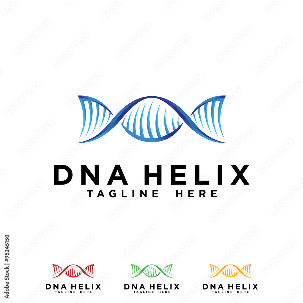 DNA abstract icon logo Elegant Stock Vector | Adobe Stock