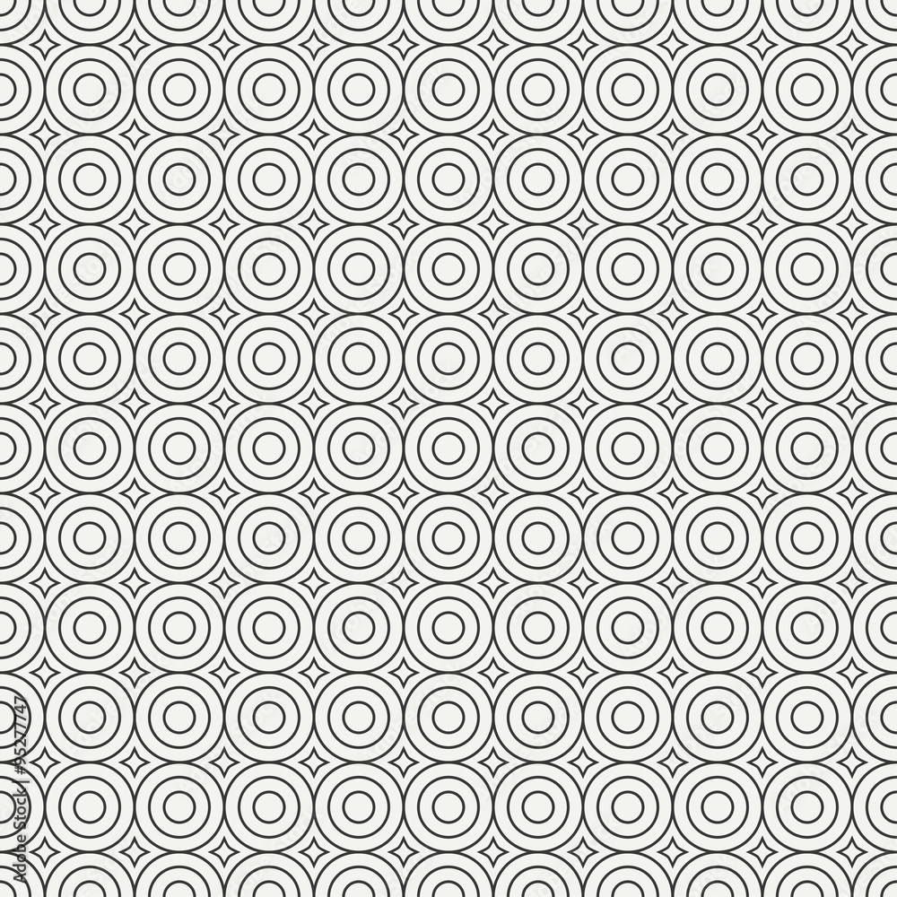 Geometric line monochrome abstract hipster seamless pattern with round ...