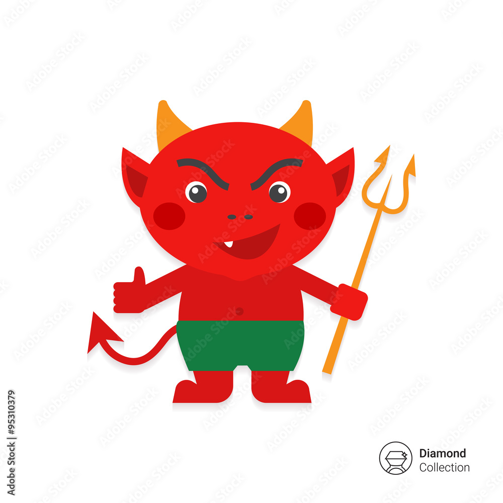 Cartoon devil icon Stock Vector | Adobe Stock