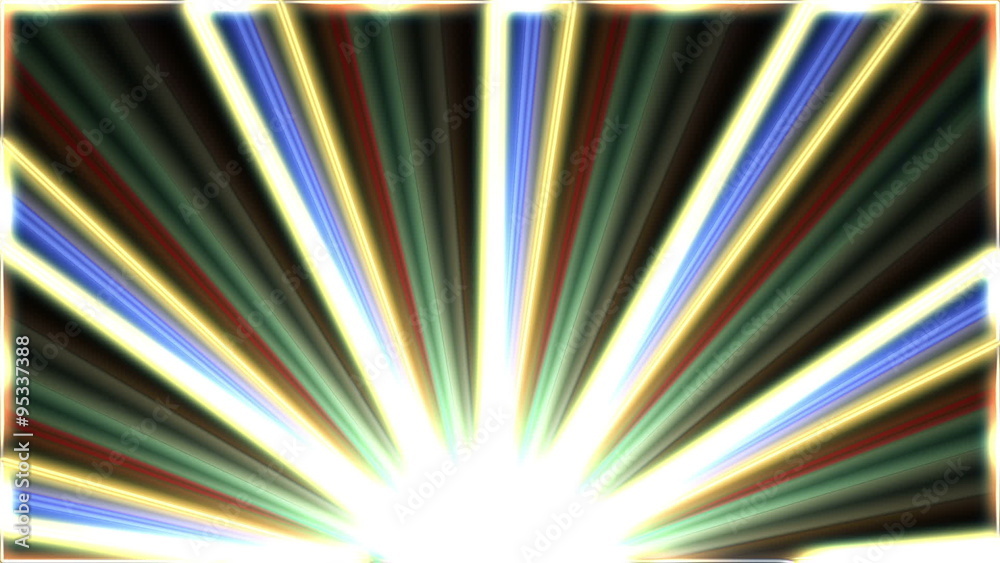 Vintage light rays streaks loop - Full HD. Computer generated image to ...