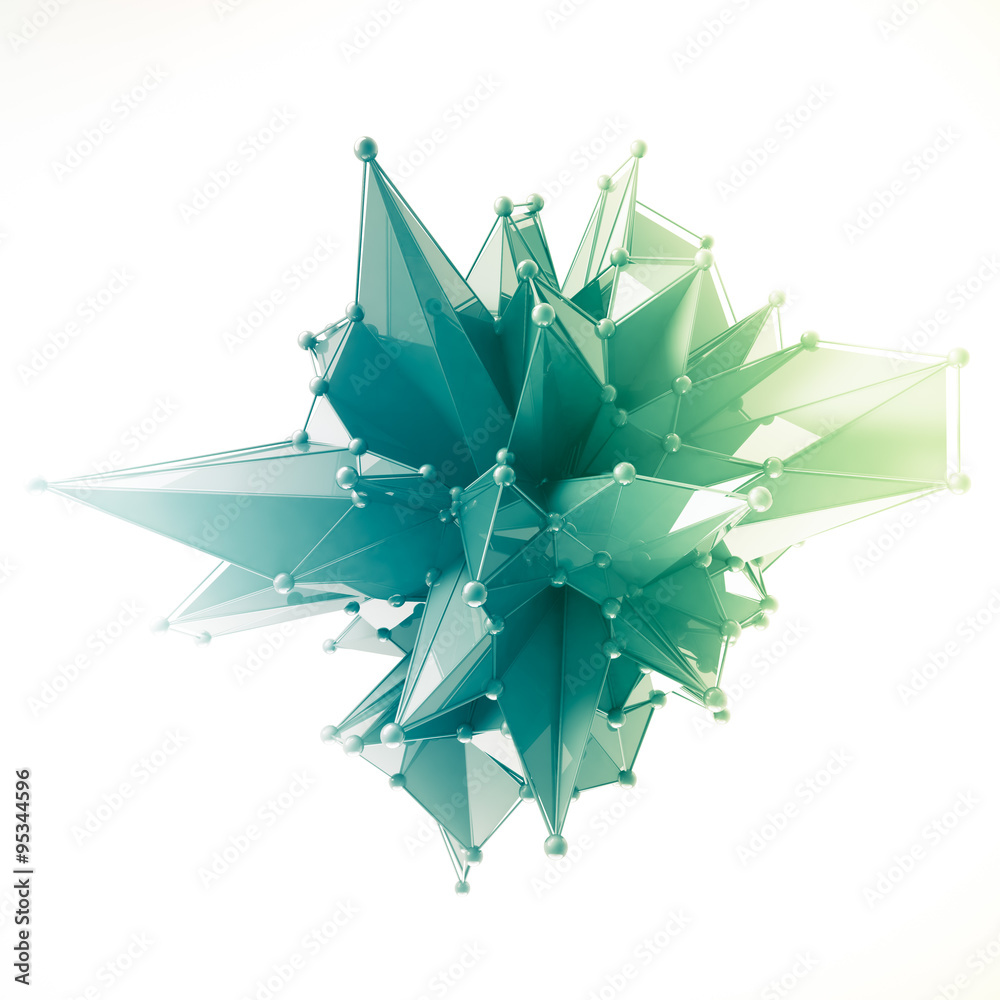 Structure 3d render computer graphics CG. Crystal illustration. One ...