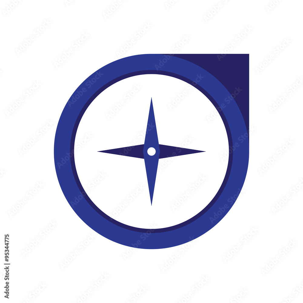Blue Compass Vector Stock Vector | Adobe Stock