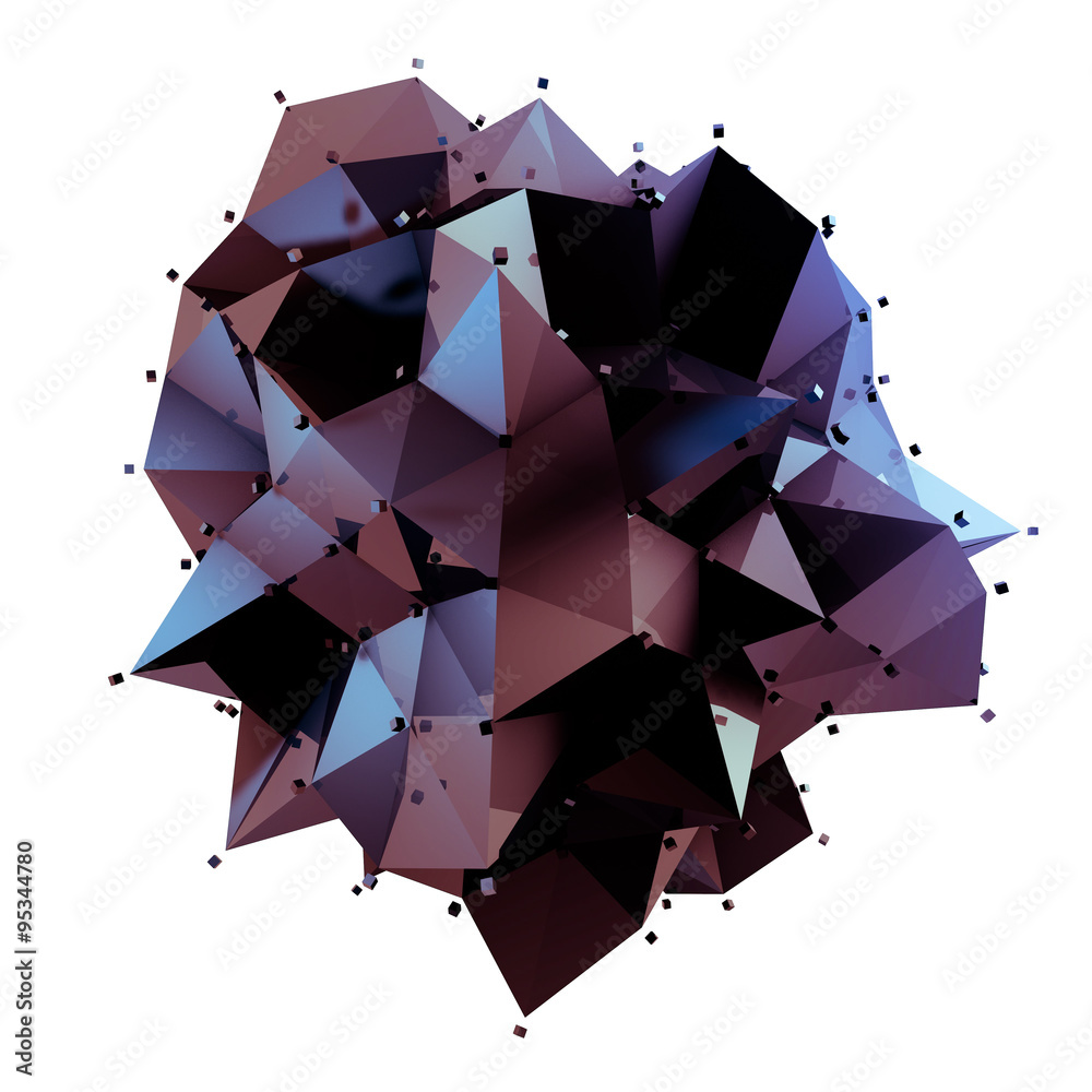 Structure 3d render computer graphics CG. Crystal illustration. One ...