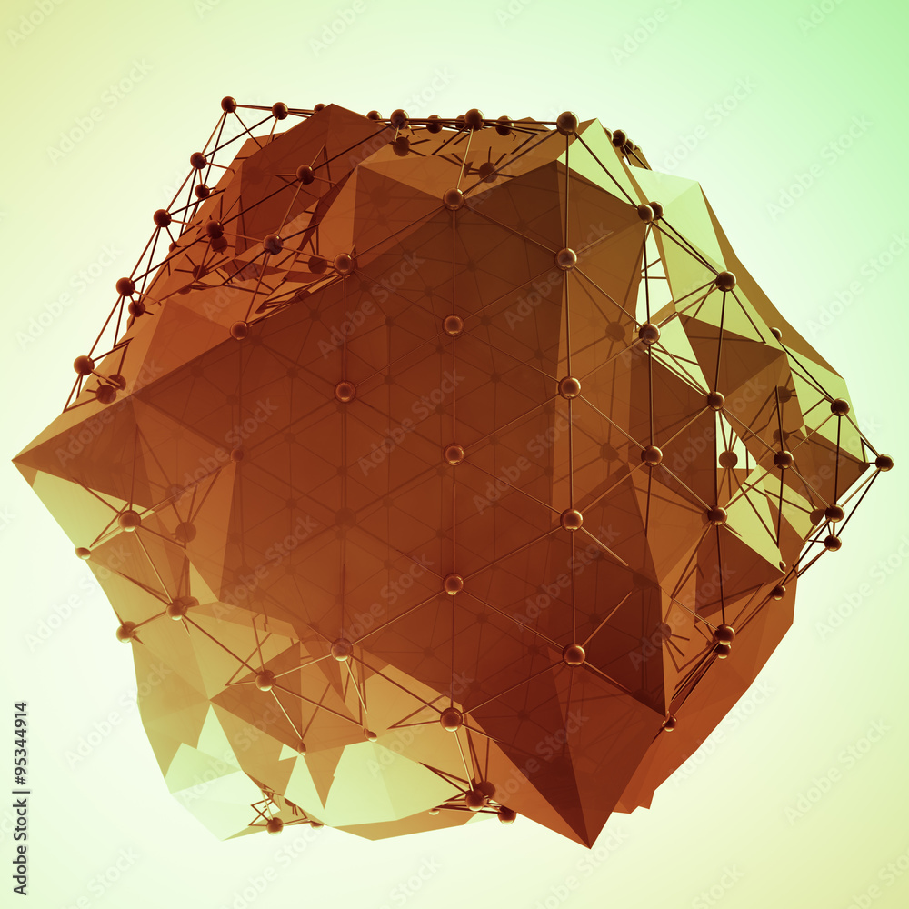 Structure 3d render computer graphics CG. Crystal illustration. One ...