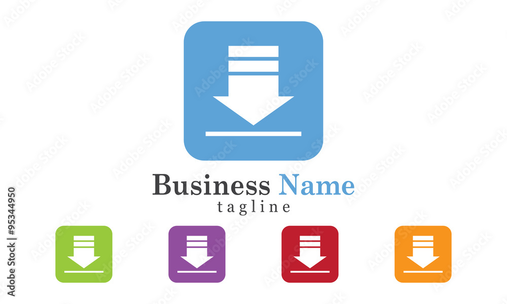 Download Icon Logo Vector With Five Color Options Stock Vector | Adobe ...