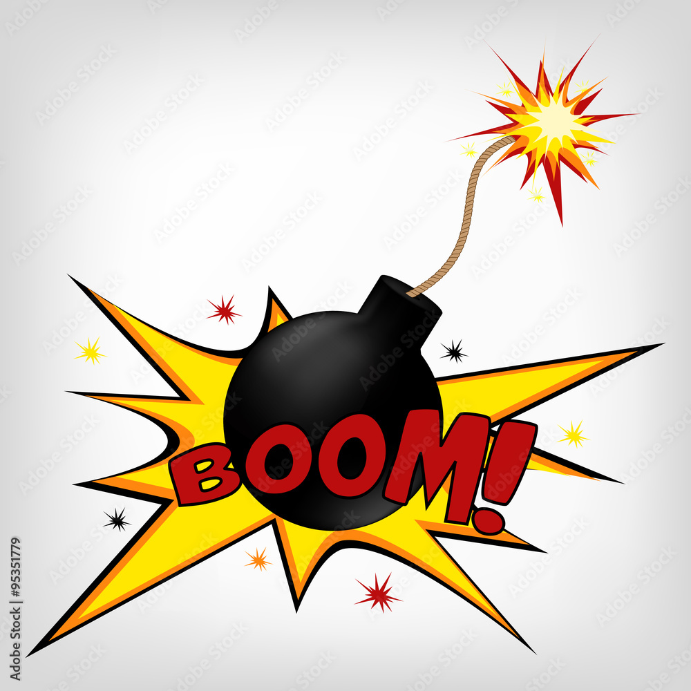 Cartoon comics vector bomb Stock Vector | Adobe Stock