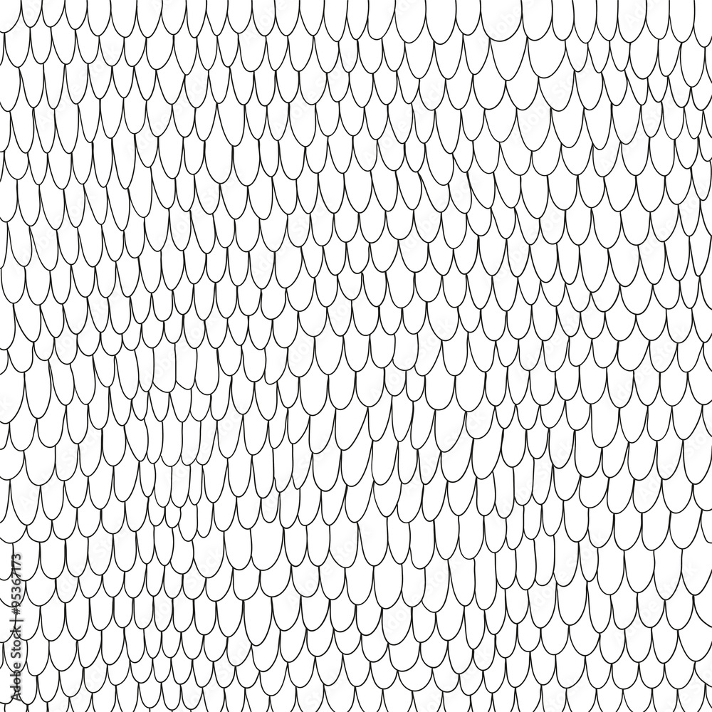 hand drawn vector background with a scale pattern Stock Vector | Adobe ...