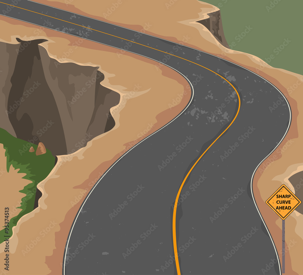 The road and cliff,transportation landscape nature background Stock ...