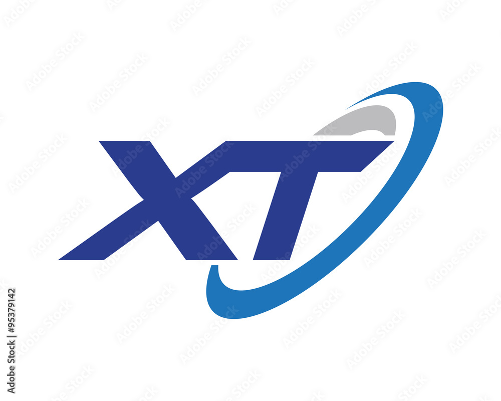 XT Letter Swoosh Media Technology Logo Stock Vector | Adobe Stock