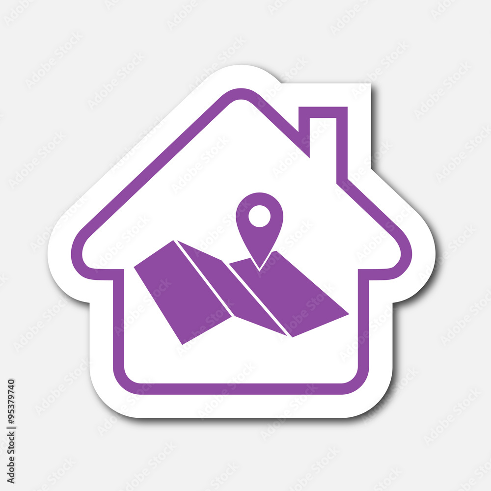 Logo maison et localisation. Stock Vector | Adobe Stock