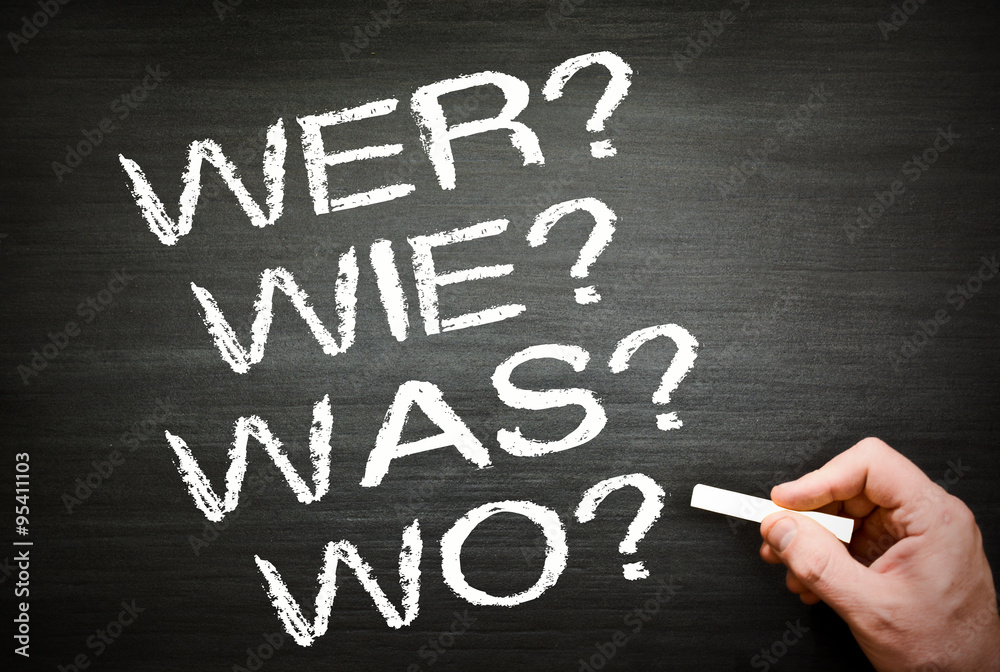 Wer wie was wo Stock-Foto | Adobe Stock