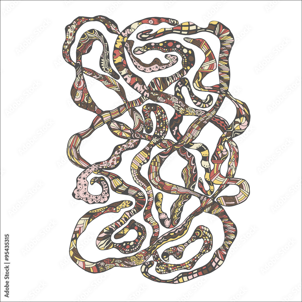 Hand drawn Doodle Worms Stock Vector | Adobe Stock