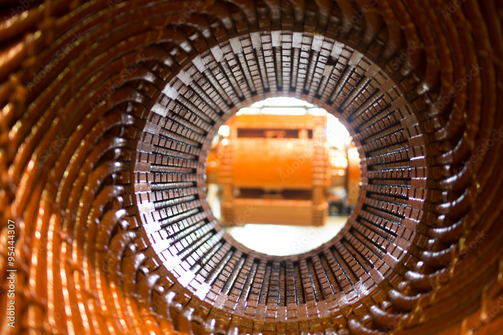 Stator of a big electric motor Stock Photo | Adobe Stock