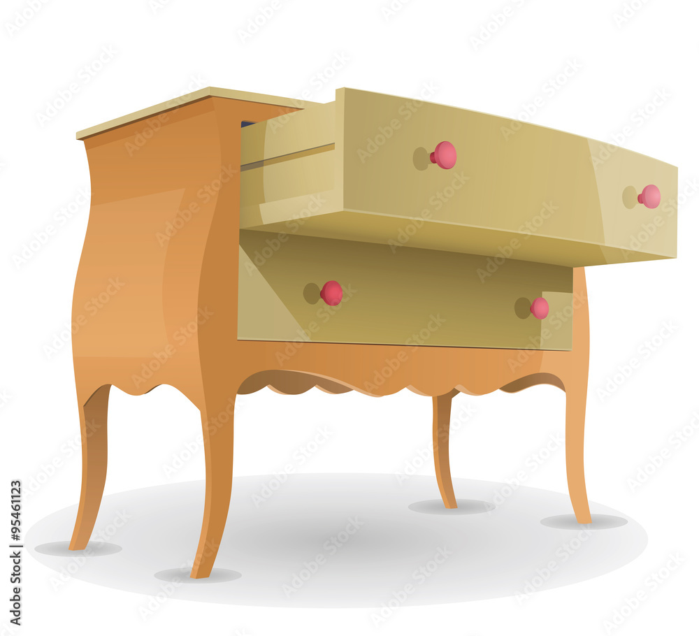 Drawers chest of drawer open Stock Vector | Adobe Stock
