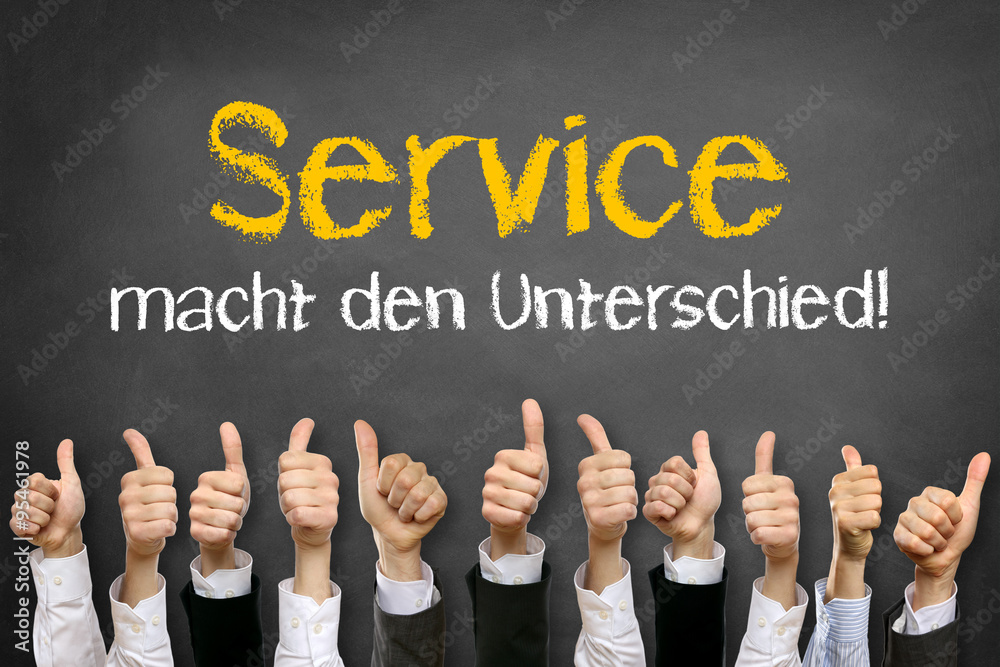 Service macht den Unterschied Stock-Foto | Adobe Stock
