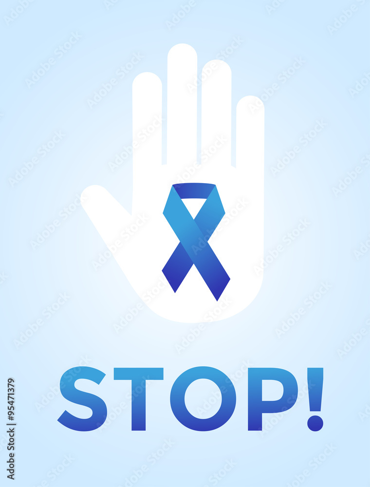 Stop cancer medical poster concept Stock Vector | Adobe Stock