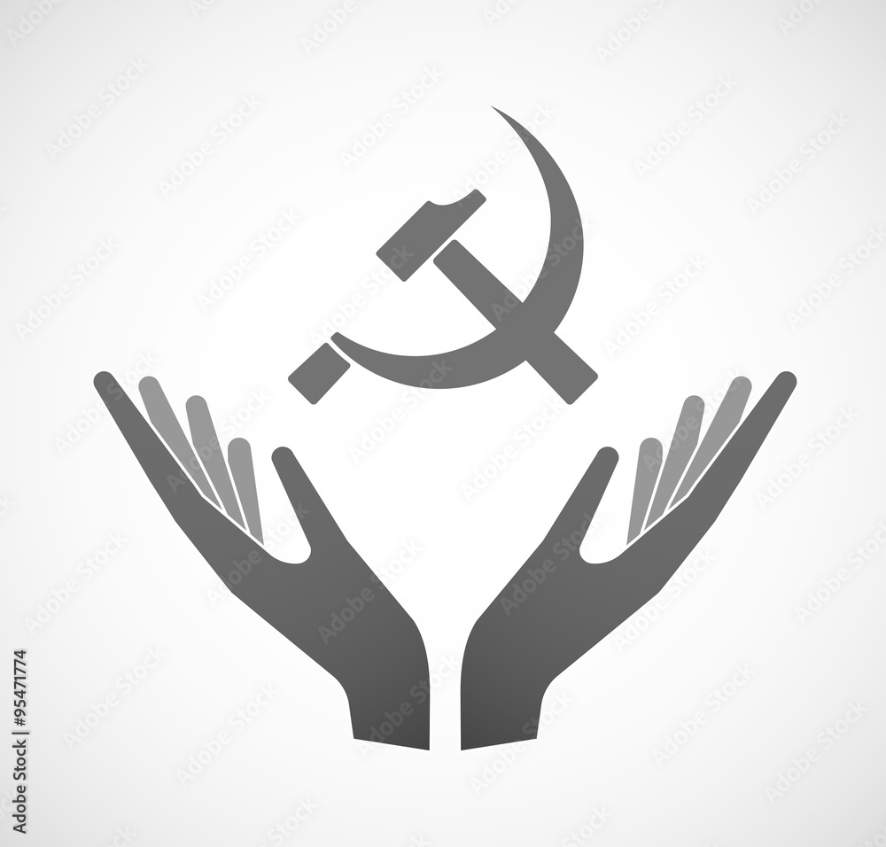 Two vector hands offering the communist symbol Stock ベクター | Adobe Stock