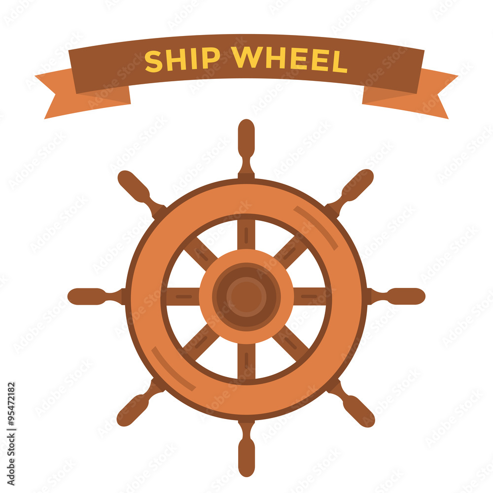 Vector rudder flat icons set Stock Vector | Adobe Stock